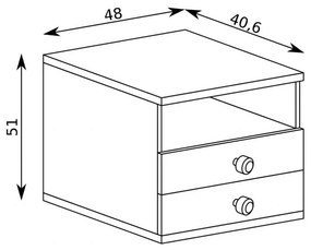 CALI | noční stolek C-17 + NOHY | artisan