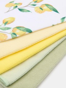 Sinsay - Sada čisticích utěrek s motivem citronu 5 pack - vícebarevná
