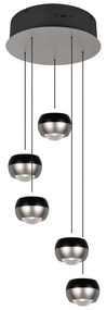 Černé/ve stříbrné barvě LED závěsné svítidlo ø 30 cm Orbit – Trio Select