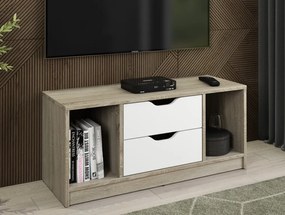 TV stolek Sten 100 cm, dub sonoma/bílý