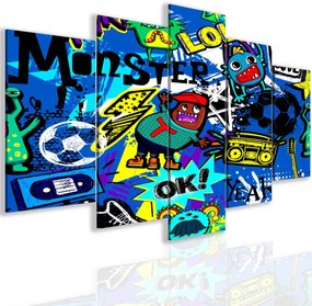 Obraz monster graffiti Velikost (šířka x výška): 100x50 cm