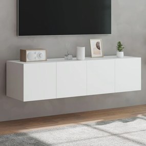 Nástěnné TV skříňky s LED osvětlením 2 ks bílé 60 x 35 x 31 cm