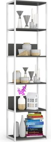 Kovový regál Loft 50 cm bílá/šedá