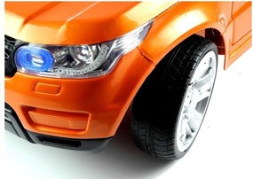 LEAN CARS Elektrické autíčko HL1638 pro děti LED MP3 ovladač oranžové