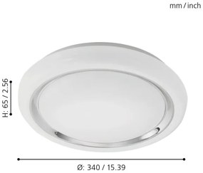 Eglo 96023 - LED stropní svítidlo CAPASSO LED/18W/230V
