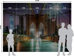 Fototapeta na míru Cesta Přes Brooklynský Most | Vliesová fototapeta na zed' | DFTNXXL2439