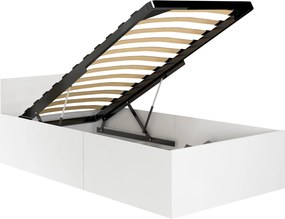 Postel CLP 90x200 cm bílá - zvedací rošt