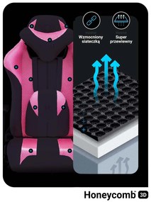 Látková herní židle X-Player 2.0.Normal size: Marshmallow Pink/ růžová Diablochairs