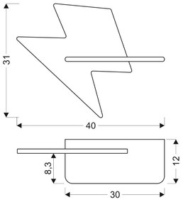 Žluté dětské svítidlo Lightning – Candellux Lighting