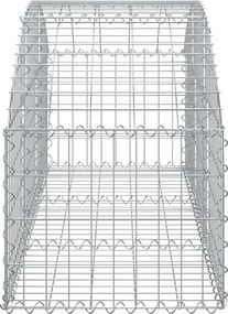 Klenutý gabionový koš 150 x 50 x 40/60 cm pozinkované železo 153452