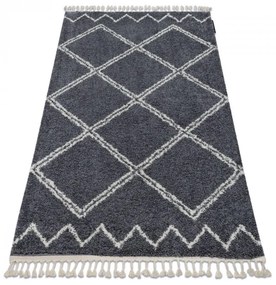 Dywany Łuszczów, Kusový koberec Berber Asila B5970 grey and white, 200x290, šedá, obývací pokoj