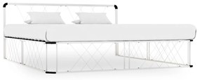 Rám postele Lusk - bílý kov | 200 x 200 cm