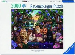 RAVENSBURGER Puzzle Kočičí chatka / 2000 dílků / 98 × 75 cm