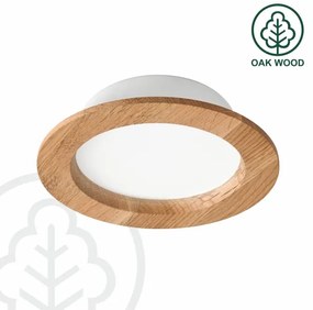 LED Podhledové svítidlo WOODY SPOT LED/12,5W/230V 3000K dub pr. 16 cm