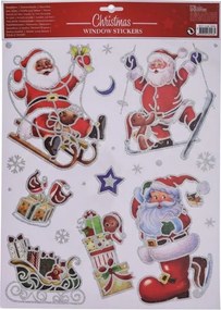 Vánoční nálepky Santa Claus 30 × 42 cm