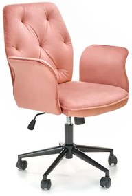 Kancelářská otočná židle TULIP — látka, růžová