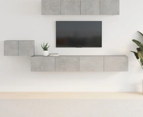 vidaXL 5dílný set TV skříněk kompozitní dřevo [3114431] Barva: Betonová šedá