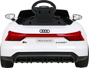 Ramiz Elektrické autíčko Audi RS E-Tron GT pro děti bílé + dálkové ovládání + pohon 4x4 + rádio MP3 + LED + EVA