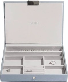 Krabička na šperky Stackers pětidílná classic šedo-šípková růžová