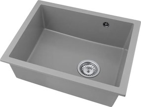 Gamma Decor 5040, 1-komorový granitový dřez 560x460x180 mm, šedá, GMA-ZLE000084