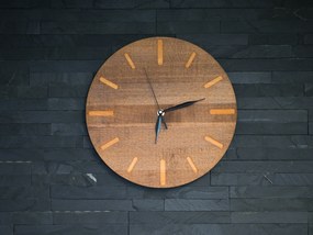 Dřevomuška Nástěnné dřevěné hodiny Simon 30 cm