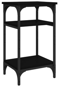 Odkládací stolek černý 35 x 30 x 60 cm kompozitní dřevo - Default Title