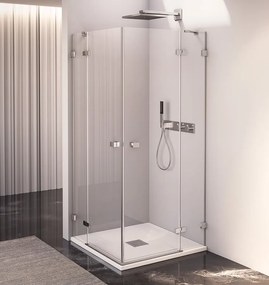 Polysan FORTIS EDGE sprchové dveře bez profilu 900mm, čiré sklo, levé FL1290L