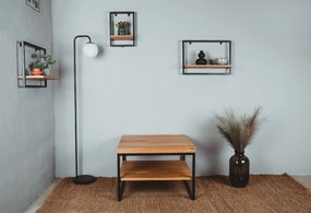 Wudboys Konferenční stůl Square Thick No. 2 Barva kovu: Bílá, Dřevo: Dub lamino - dle vzorníku, Rozměr: Průměr 60cm, moderní skandinávský styl
