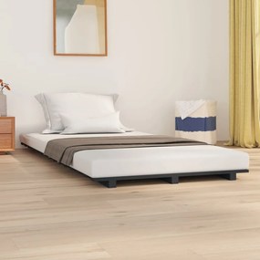 Rám postele šedý 100 x 200 cm masivní borovice - Default Title
