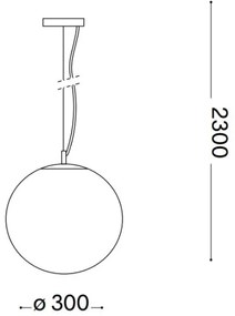 Ideal Lux - Lustr na lanku MAPA 1xE27/42W/230V pr. 30 cm čirá