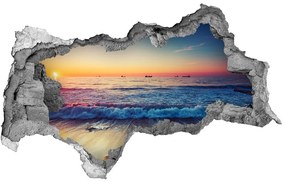 Wallmuralia Nálepka fototapeta 3D Východ slunce moře 95x73 cm