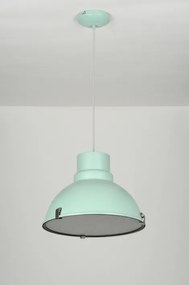 Závěsné modré retro svítidlo do kuchyně Mintbruin