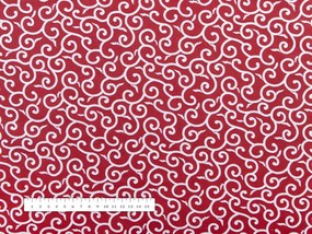 Biante Bavlněný povlak na polštář Sandra SA-259 Ornamenty na rubínově červeném 30 x 50 cm