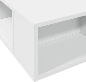 Rám postele bílý 135 x 190 cm kompozitní dřevo 3280496