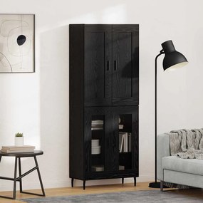 Vysoký bufet 2 ks Černý dub 69,5 x 34 x 180 cm Kompozitní dřevo 3403188