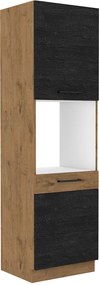 STL 60 cm skříňka vysoká 2D na vestavnou troubu VIGO Barevné provedení kuchyně VIGO: Dub Lancelot / Matera