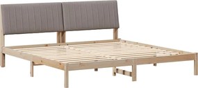 Rám postele s čelo Hnědá 200 x 200 cm Masivní borové dřevo 3394401