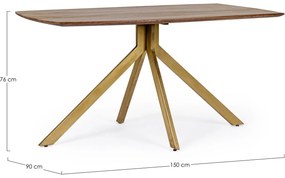 BIZZOTTO jídelní stůl SHERMAN 150x90 cm 0746833