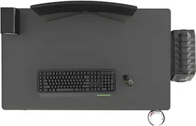 ULTRADESK ENTER V2 černá / Herní stůl / 100 x 60 x 75 cm / držák sluch