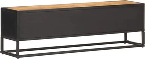TV stolek s vyřezávanými dvířky 130x30x40 cm hrubý mangovník 320943
