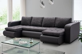 Casarredo - Komfort nábytek Rozkládací sedací souprava do U PETRONELI s úložným prostorem, Soft 11/Lawa 17