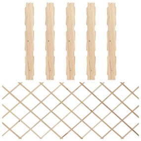 Trelážové ploty 5 ks masivní jedlové dřevo 180 x 80 cm 316422