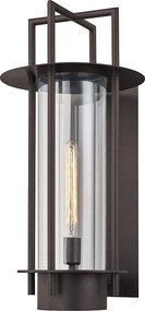 HVLG B6813-CE Venkovní nástěnné svítidlo CARROLL PARK kov/sklo bronz/čirá E27 1x13W - HUDSON VALLEY (Troy)