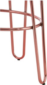 Barová stolička z jilmového dřeva v přírodní barvě/v růžovo zlaté barvě (výška sedáku 75 cm) District – Premier Housewares