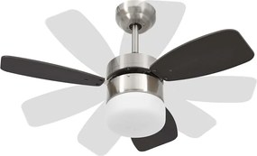 vidaXL Stropní ventilátor světlo a dálkový ovladač 76 cm světle hnědý [51493] Barva: tmavě hnědá
