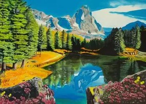 RAVENSBURGER Puzzle Odlesk skalnaté hory XXL / 300 dílků