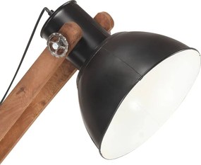 Stojací lampa černá masivní mangovníkové dřevo E27 320581