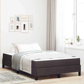 Postel s boxspringem Tmavě hnědá 120 x 200 cm textil 3398482
