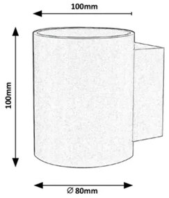 Rabalux 7022 - Nástěnné svítidlo KAUNAS 1xG9/10W/230V šedá