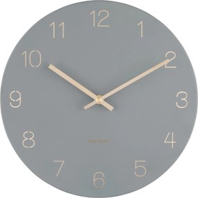 Nástěnné hodiny Charm Numbers 30 cm šedé